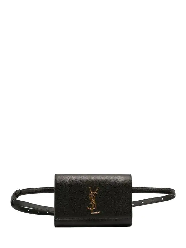 Saint Laurent Grain De Poudre Leather Belt Bag - Black