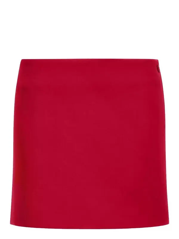Roberto Cavalli Logo Plaque Miniskirt - Red