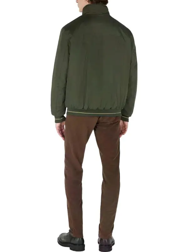 Roberto Cavalli High-neck Zip-up Jacket - Green