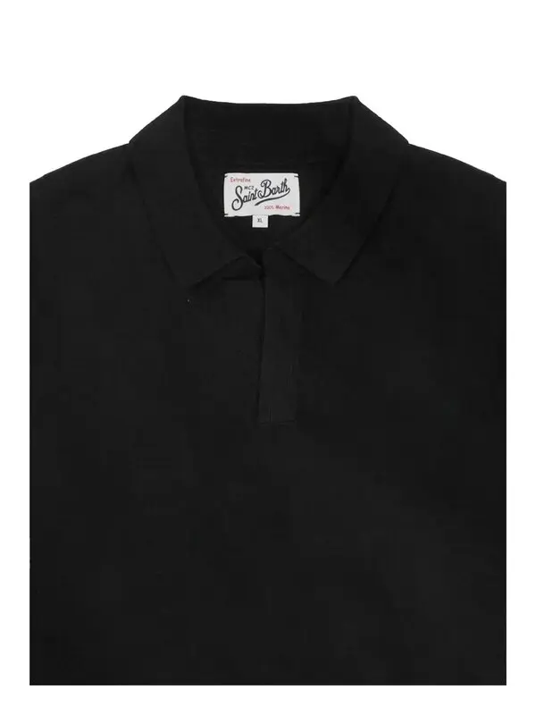 MC2 SAINT BARTH Knitted Polo Shirt - Black