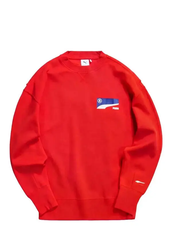 PUMA Ader Crew-neck Long-sleeve Sweater - Red
