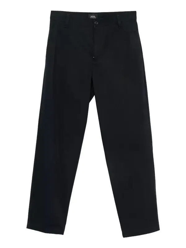 A.p.c. Straight-leg Cotton Trousers - Blue