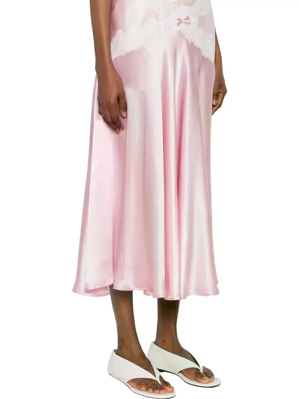 Viktor & Rolf Lace-trimmed Midi Skirt - Pink