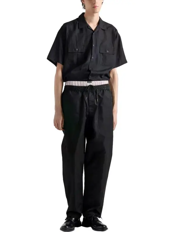 Prada Re-nylon Wide-leg Trousers - Black