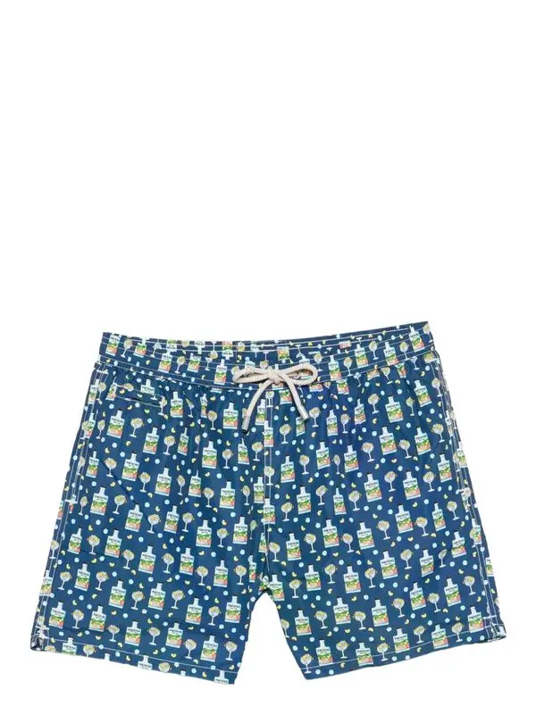 MC2 SAINT BARTH Printed Swim Shorts - Blue