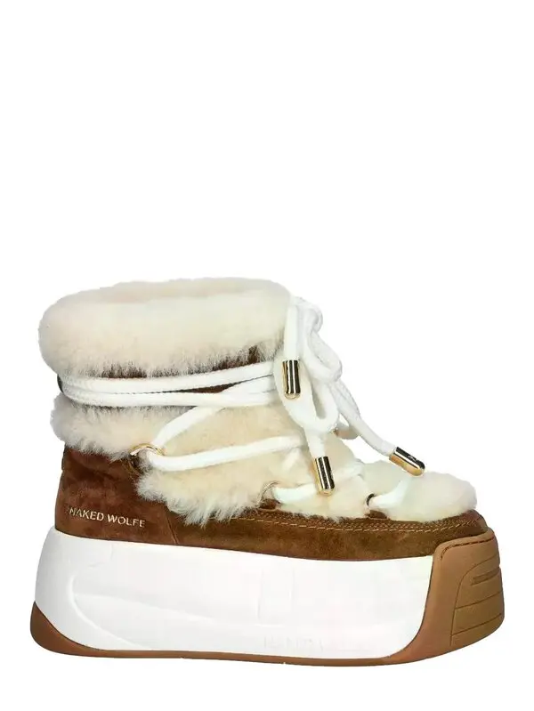 NAKED WOLFE 70mm Darling Boots - Neutrals