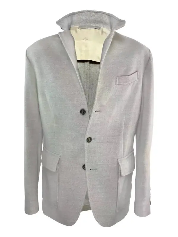Eleventy Button-front Cashmere Coat - Grey