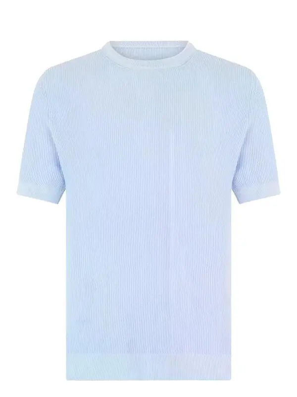 Fedeli Crew-neck Cotton T-shirt - Blue