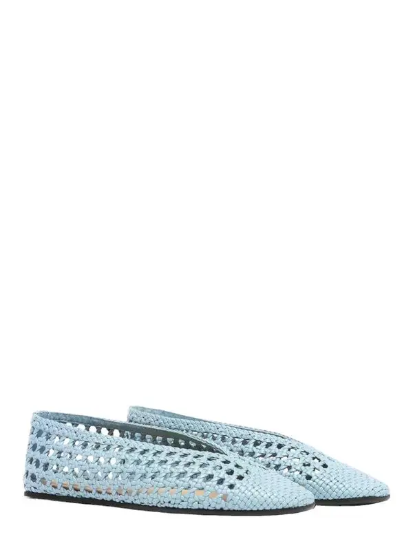 SCAROSSO Ella Woven Ballet Flats - Blue