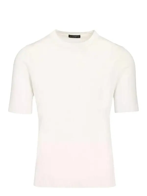 BALLANTYNE Knitted Slim-fit T-shirt - Neutrals