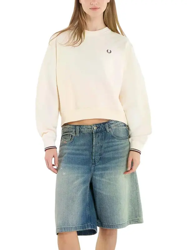 Fred Perry Embroidered Logo Sweatshirt - Neutrals