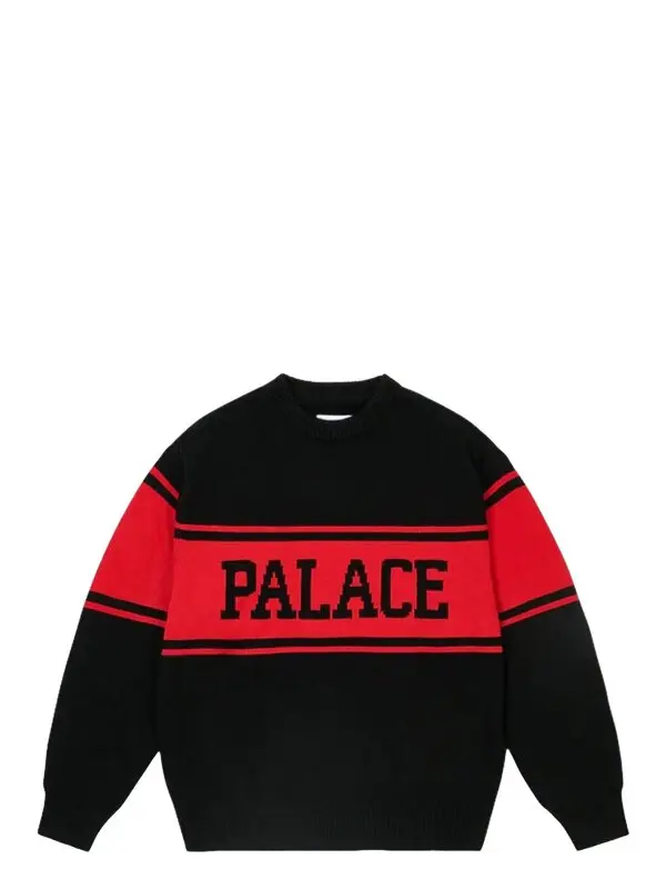PALACE College Stripe Knit Pullover - Black