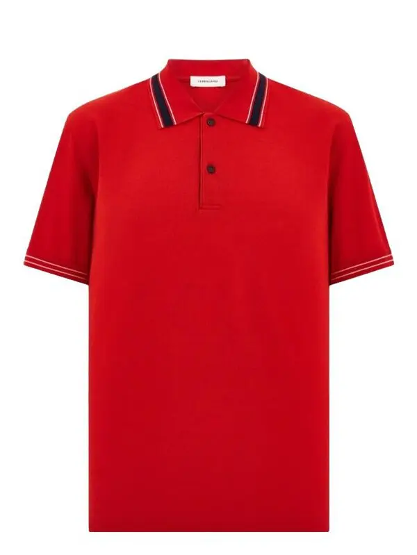 FERRAGAMO Short-sleeved Polo Shirt - Red