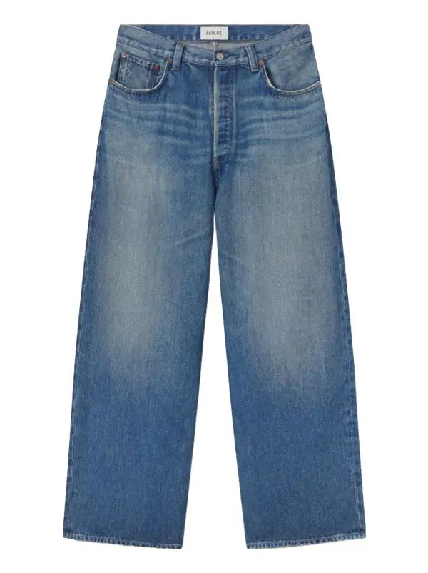 AGOLDE Flyweight Baggy-fit Faded Denim Jeans - Blue