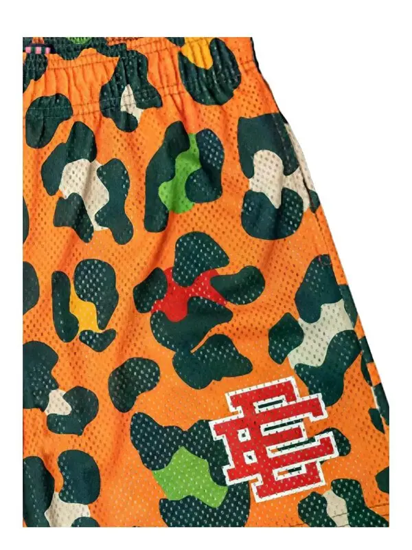 ERIC EMANUEL Leopard Pattern Shorts - Orange