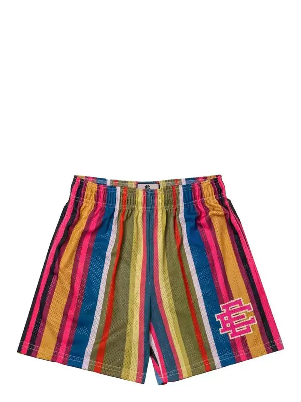ERIC EMANUEL Striped Track Shorts - Blue