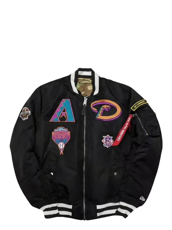 New Era Alpha Industries Reversible Bomber Jacket - Black