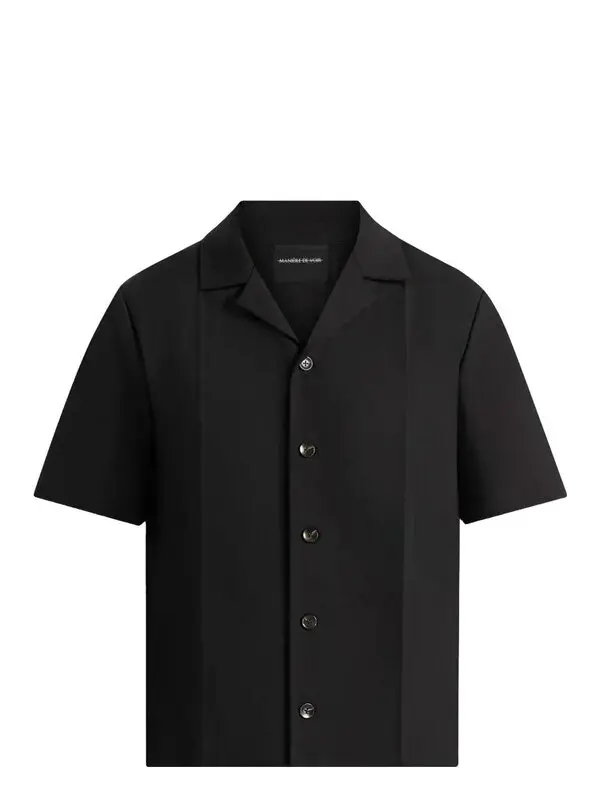 Manière De Voir Felix In Tailored Shirt With Crease - Black