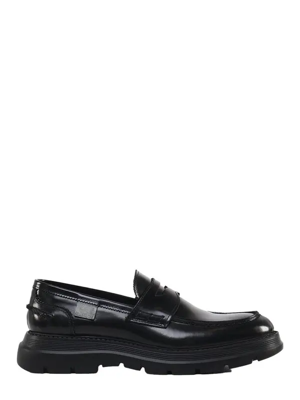 GIULIANO GALIANO Freddie Penny-slot Leather Loafers - Black