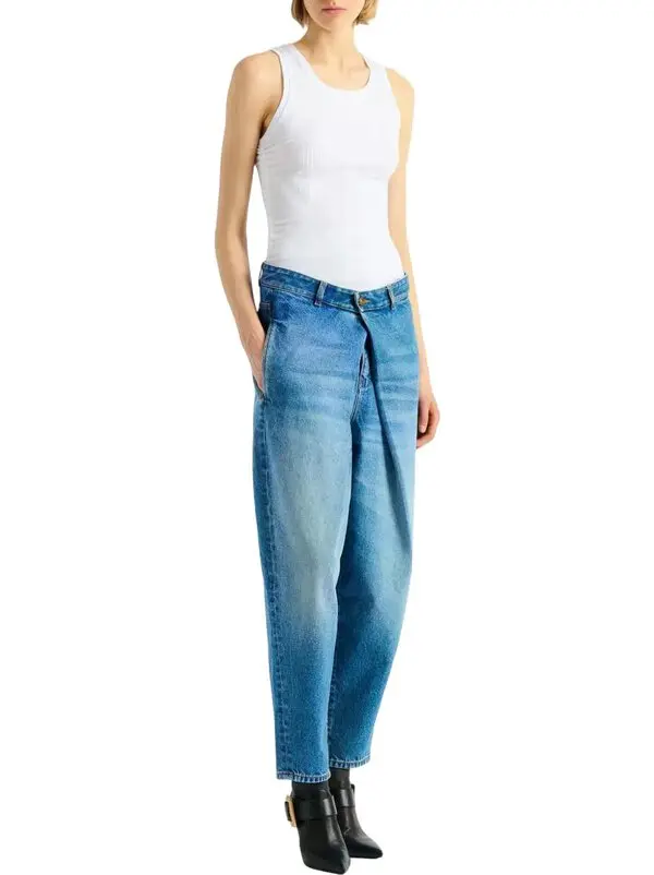 Balmain Barrel-leg Denim Jeans - Blue