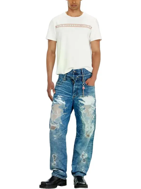 DIESEL® Slogan Print T-shirt - Neutrals