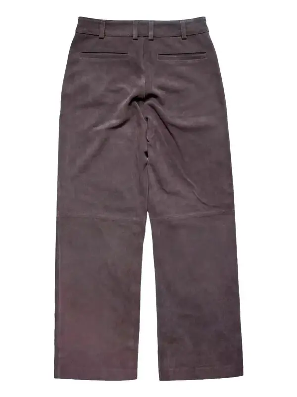 ENTIRE STUDIOS Leather Straight-leg Trousers - Grey