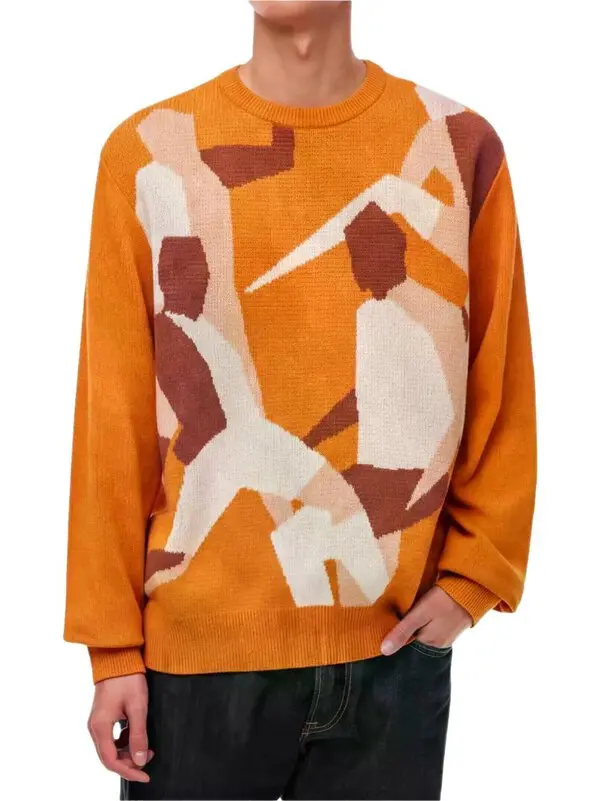 PUMA Players Lounge Intarsia-knit Sweater - Orange