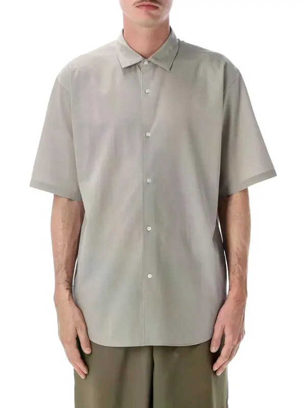 GOLDWIN High Twisted Wool Shirt - Neutrals