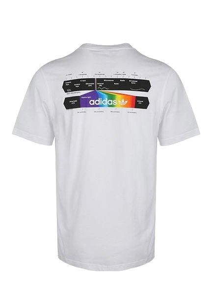 Adidas Originals Spectrum Tee Sports Printing Round Neck Short Sleeve - White