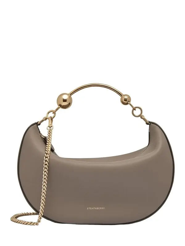 Strathberry Crescent Moon Bag - Grey