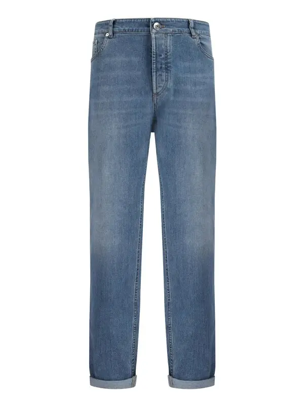 Brunello Cucinelli Straight Leg Jeans - Blue