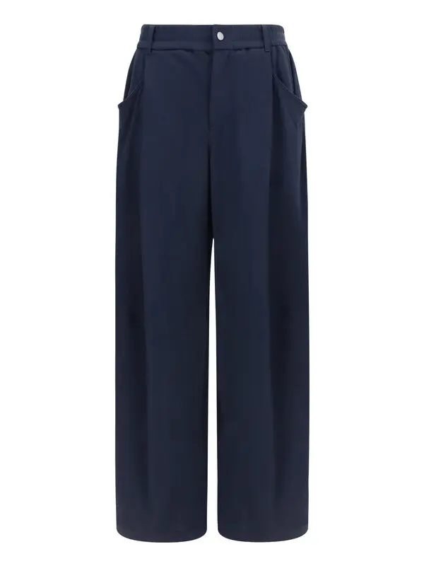 Brunello Cucinelli Wide-leg Sporty Pants - Blue