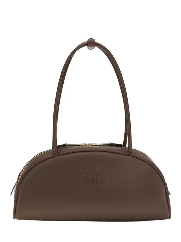 Miu Miu Beau Leather Shoulder Bag - Brown