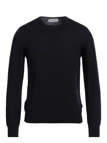 GRAN SASSO Midnight Virgin Wool Crewneck Sweater - Blue