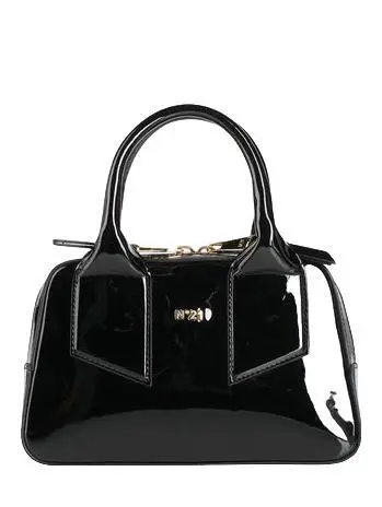 N°21 Patent Leather Bowler Bag - Black