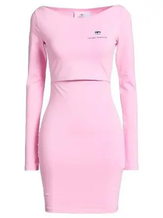 CHIARA FERRAGNI Mini Dress With Embroidered Logo - Pink