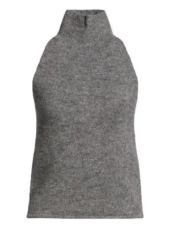 PAOLO PECORA Sleeveless Turtleneck Knit Top - Grey