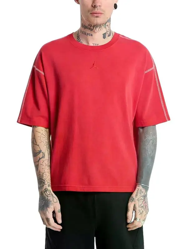 JORDAN Flight Contrast-stitch T-shirt - Red