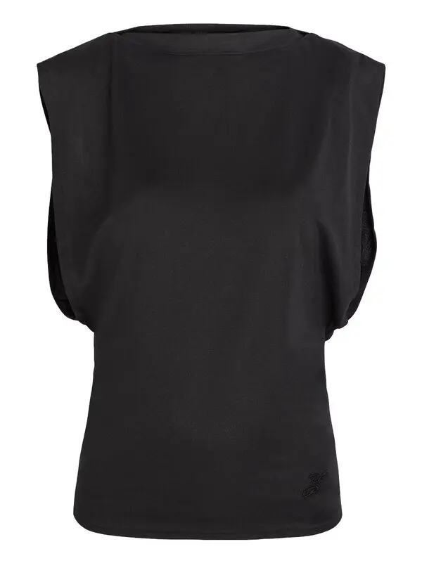Jacquemus Open-back Draped Top - Black