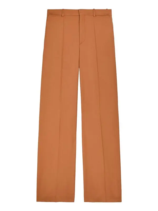 Chloé Flared-leg Virgin Wool Trousers - Tan