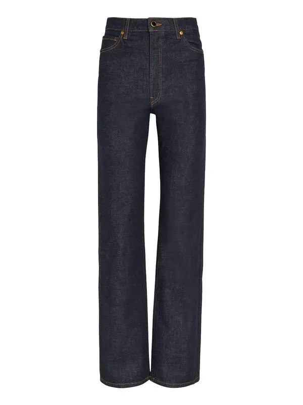 Khaite Danielle Slim Straight-leg Jeans - Indigo