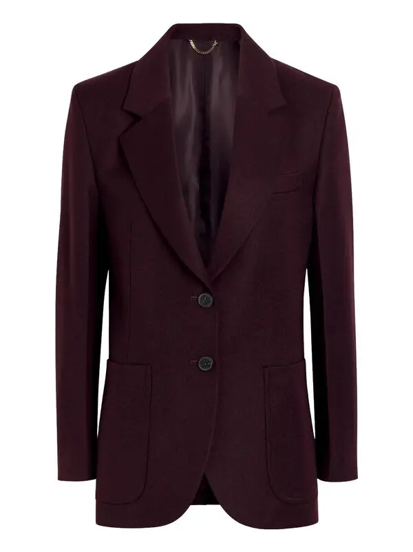 Victoria Beckham Katherine Wool Blazer - Bordeaux