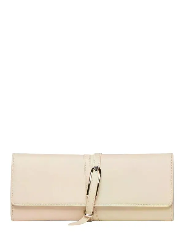 LIFFNER Belted Leather Clutch Bag - Neutrals