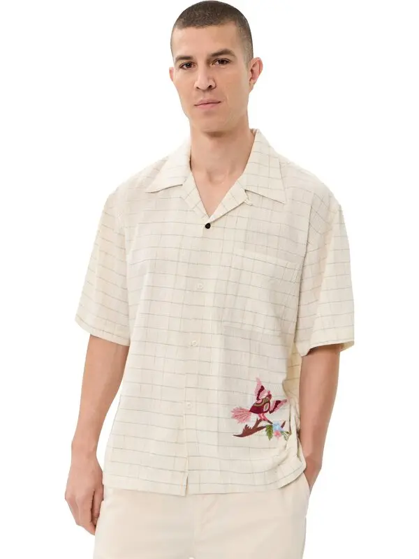 KARDO Rohit Hand Embroidered Shirt - Natural