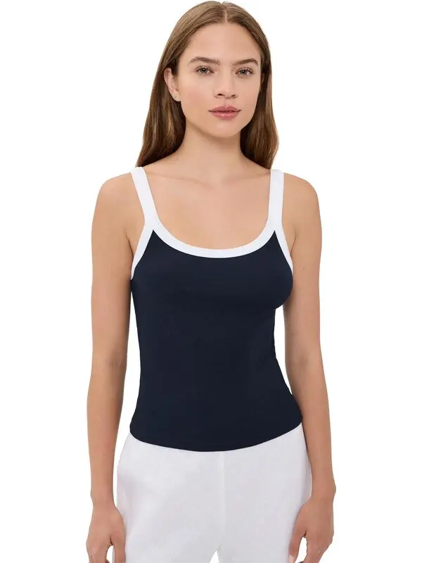 Velvet By Graham & Spencer Belle Tank Top - Navy/white