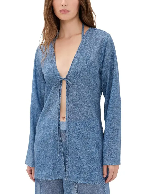Rag & Bone Miramar Crinkle Cover Up Top - Minet