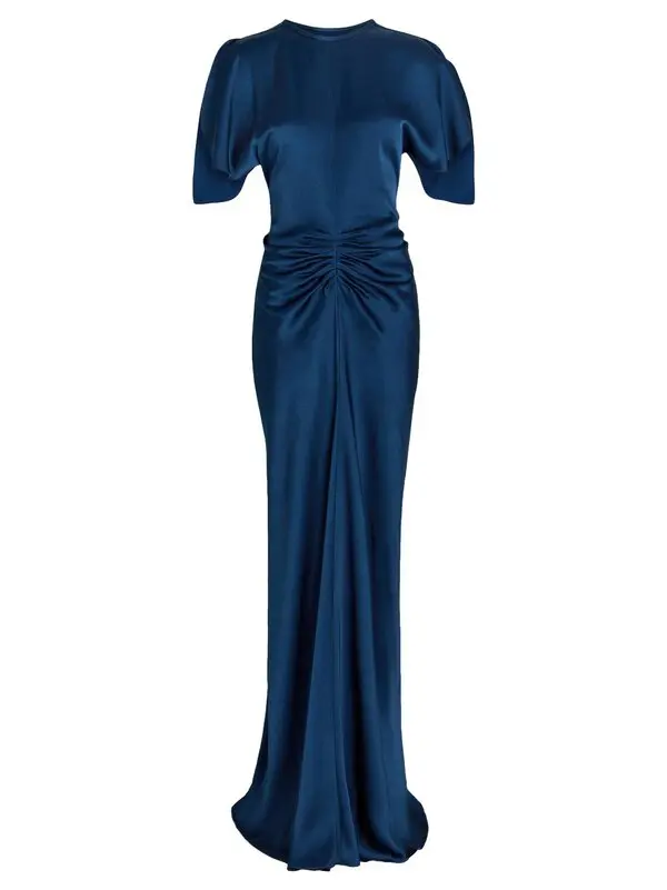 Victoria Beckham Isabella Gathered Gown - Dark Blue