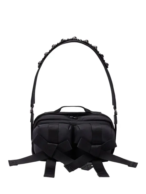 Simone Rocha Embellished Bow Detail Cross Body Bag - Black