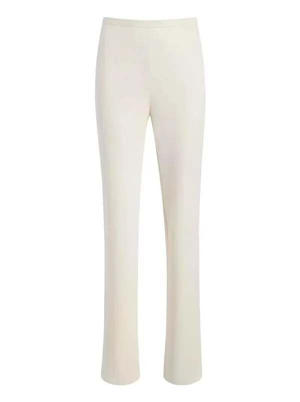 Another Tomorrow Cream White Jersey Slim-fit Trousers - Neutrals