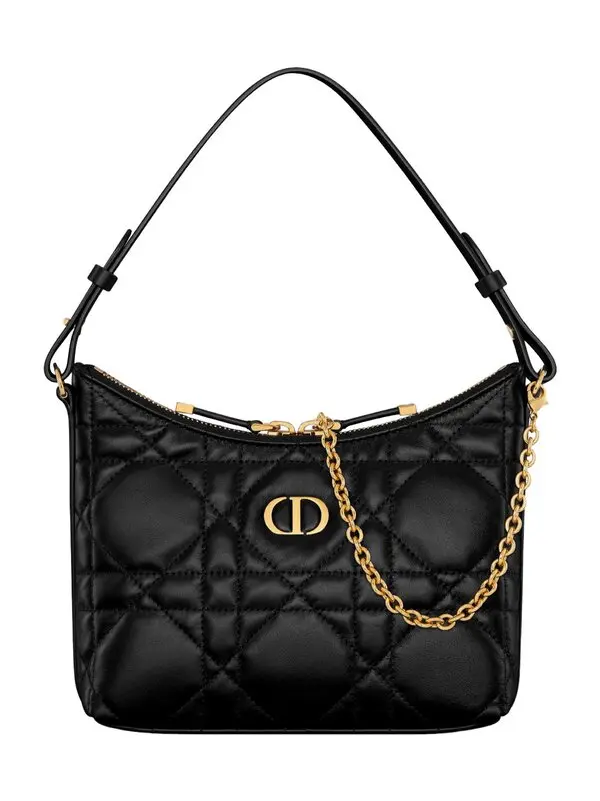 Dior Caro Ling Mini Bag With Chain - Black